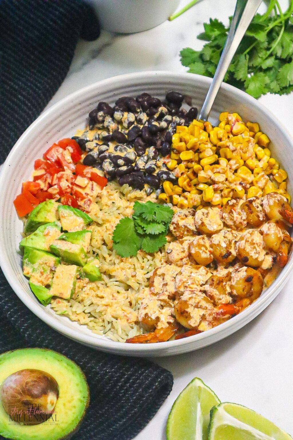 Chipotle Shrimp Bowls - The Millennial Stay-At-Home Mom