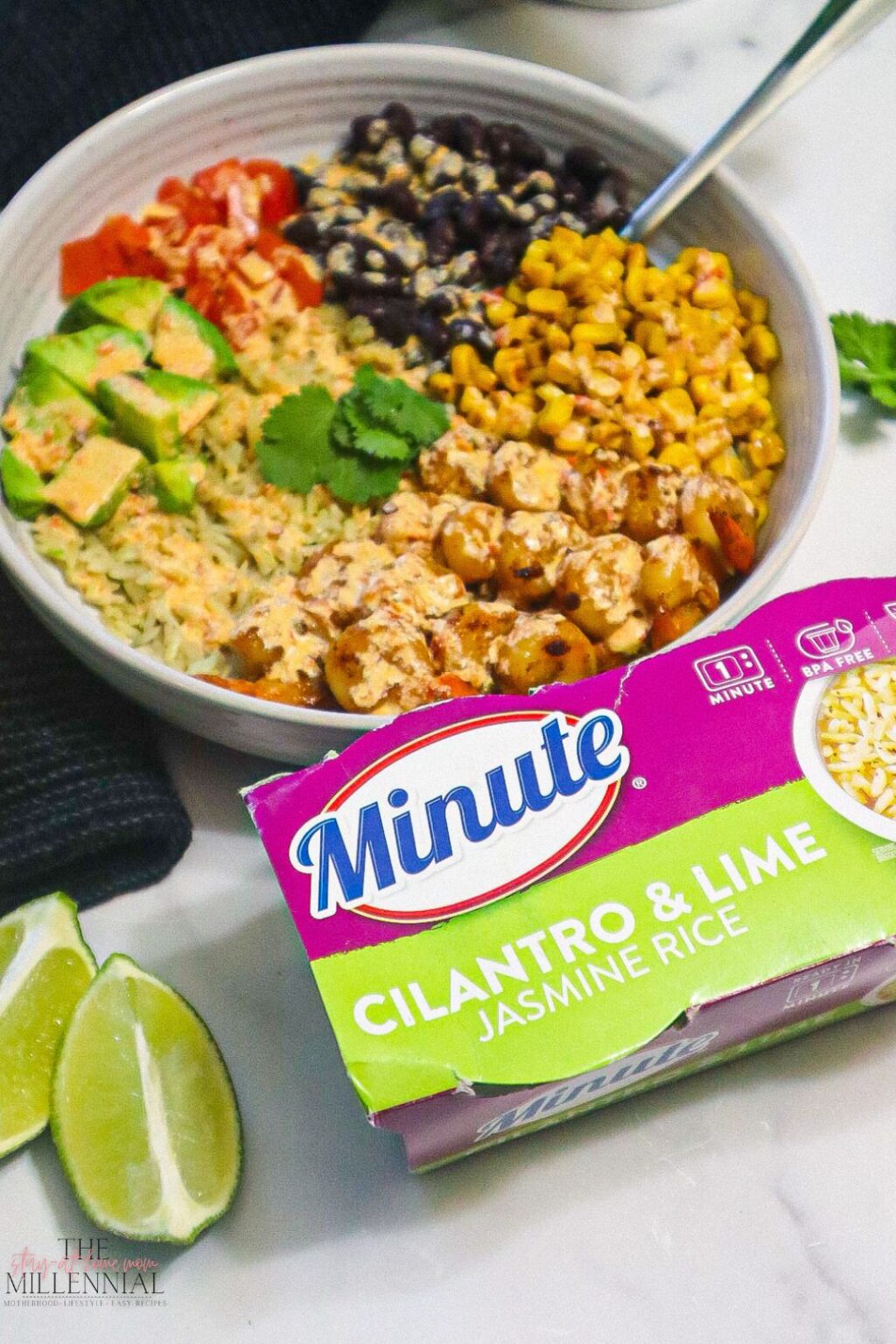 Chipotle Shrimp Bowls - The Millennial Stay-At-Home Mom